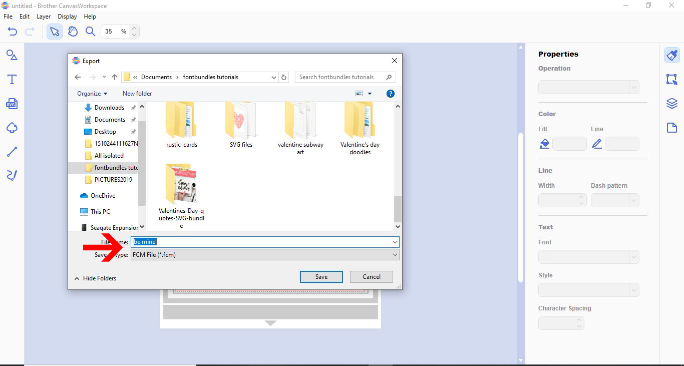 Converting SVG to FCM cutting fine in Brother scan and cut canvas ...