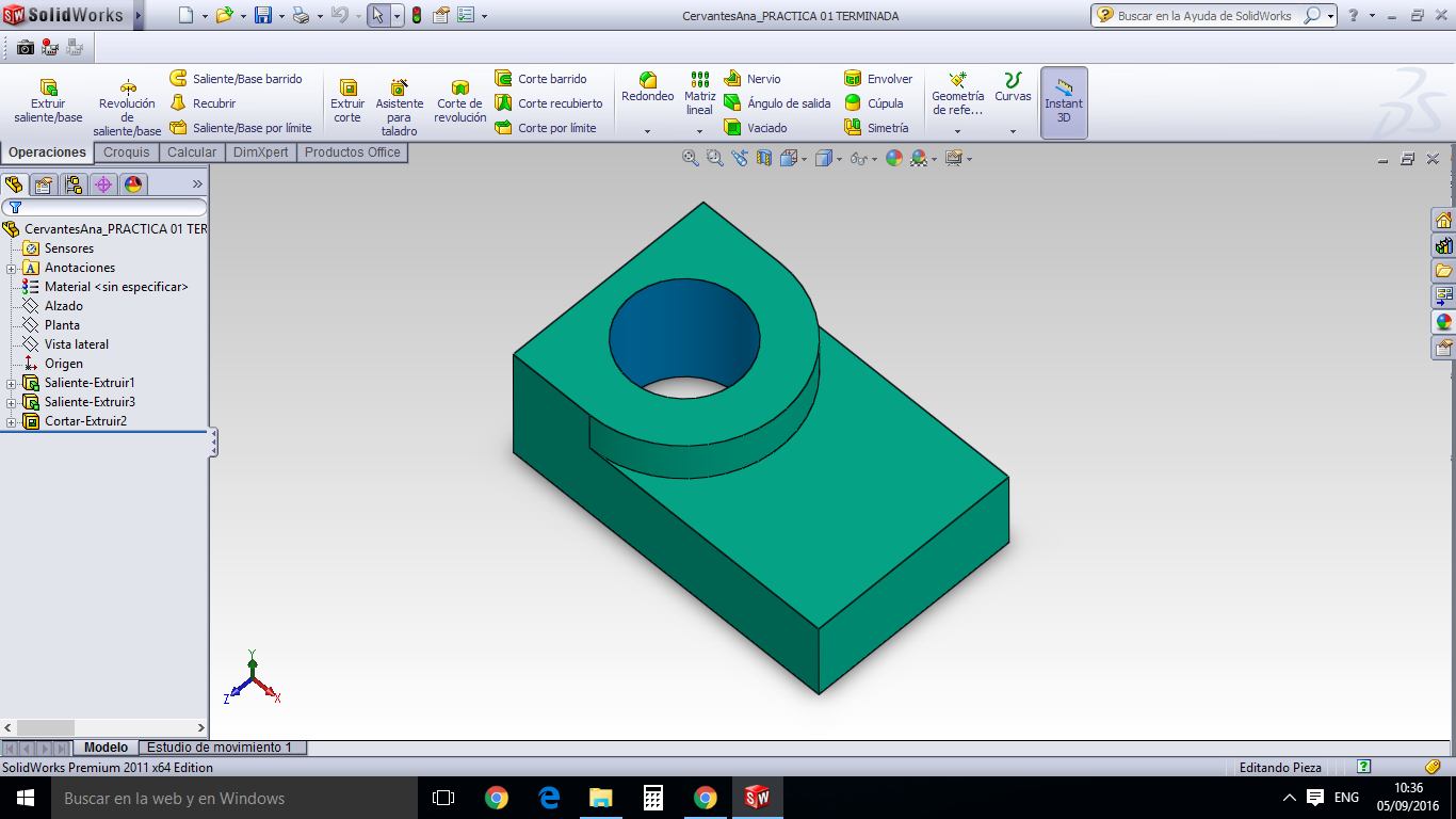 Cervantes Ana 3A Solidworks : PARCIAL 01