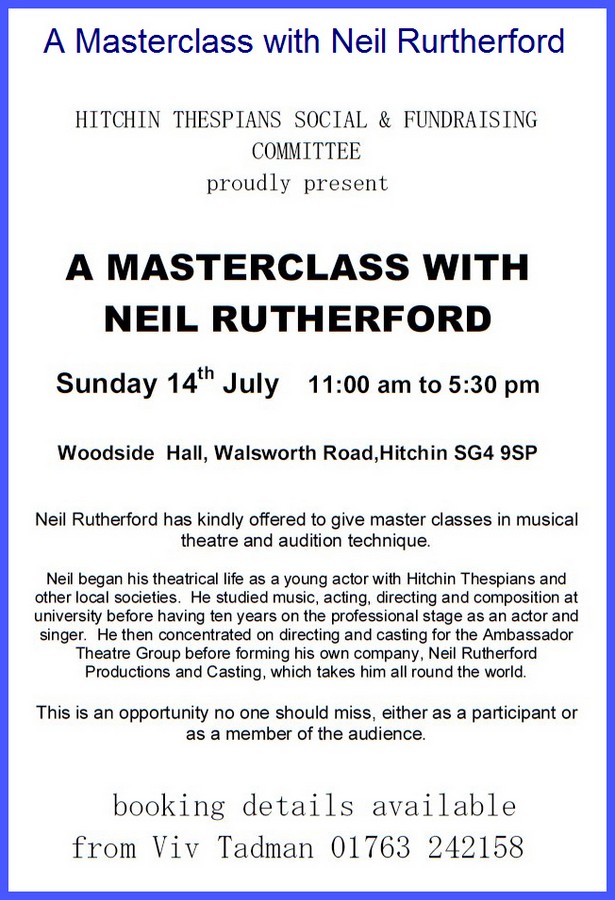 PBGS: Masterclass with Neil Rutherford
