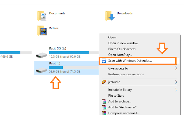 How To Scan USB Device/Specific Drive Or Folder In Windows Defender | Custom Scan