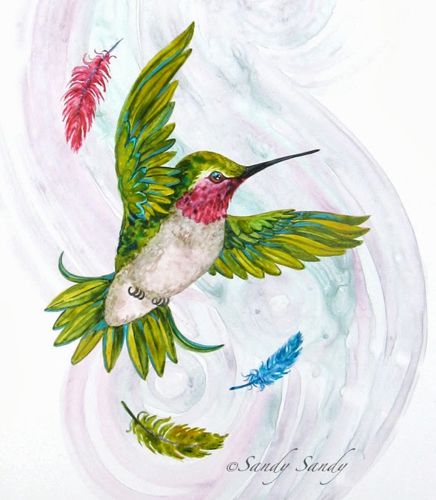 SANDY SANDY ART: How the Hummingbird Got His Colors ~ Legend # 26 of 30