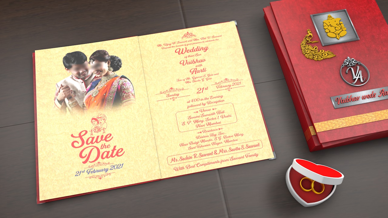 Wedding Card Invitation 3D Video