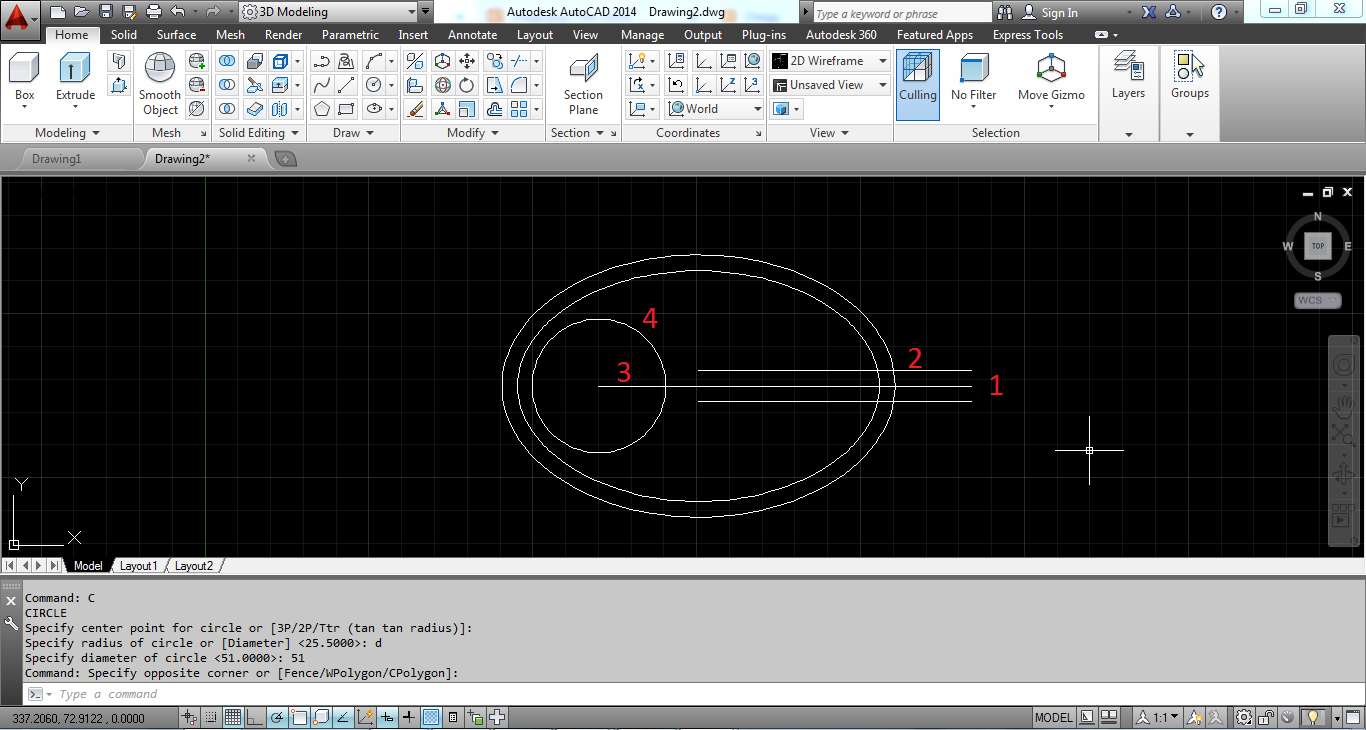 Step by step procedure to create elliptical component drawing using ...
