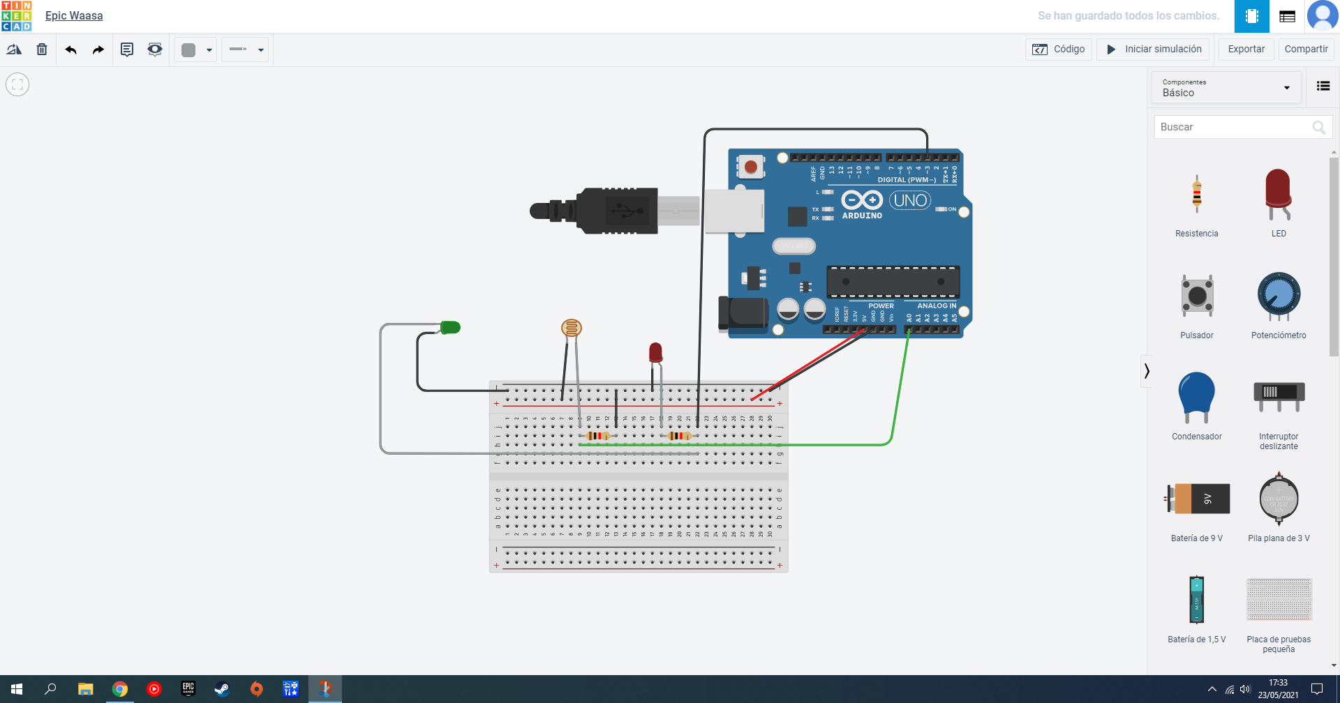 ARDUINO Alarma Laser