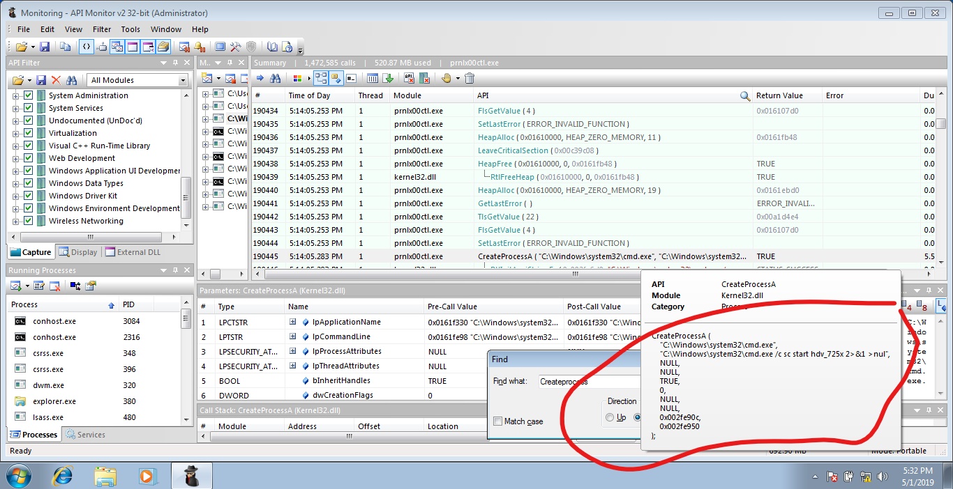 Windows Service Analysis