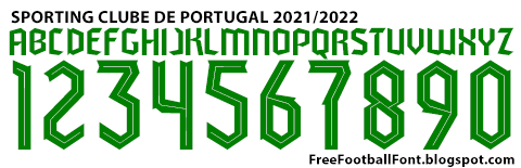 Free Football Fonts: Sporting CP 2021/2022 UEFA Champions League