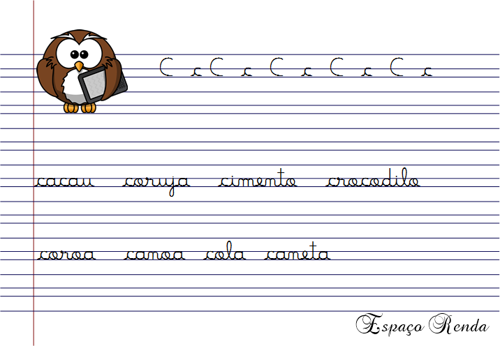 Caderno de caligrafia para baixar