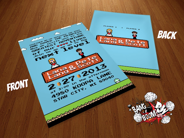 Bang Boom Pow: 8 Bit Wedding Invitations