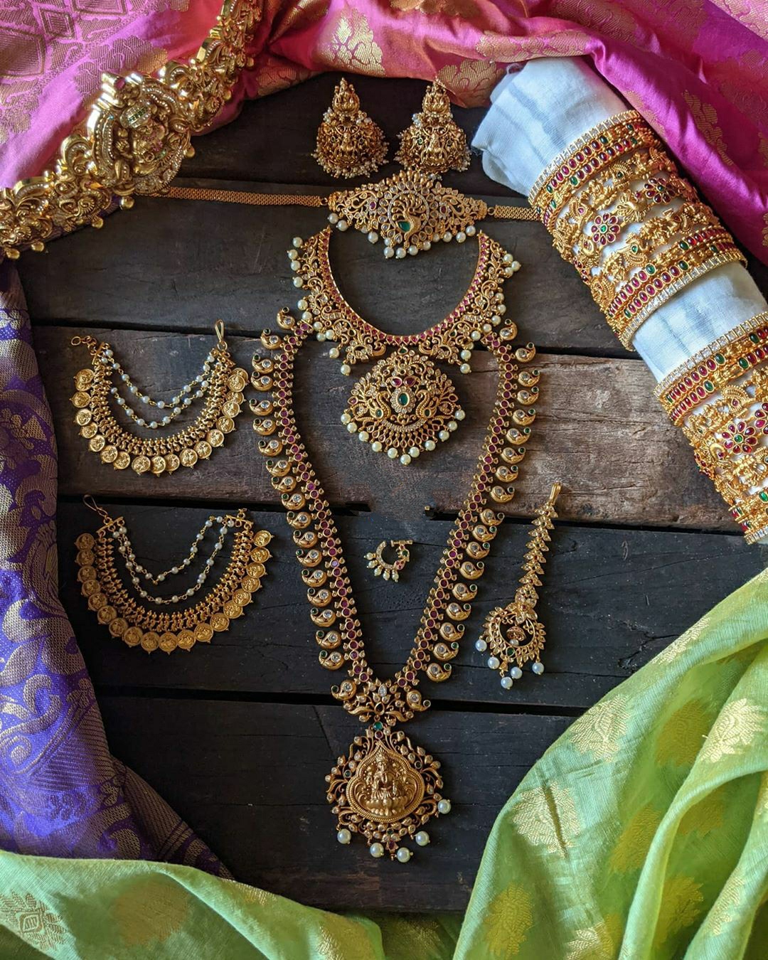 Bridal temple jewellery sets