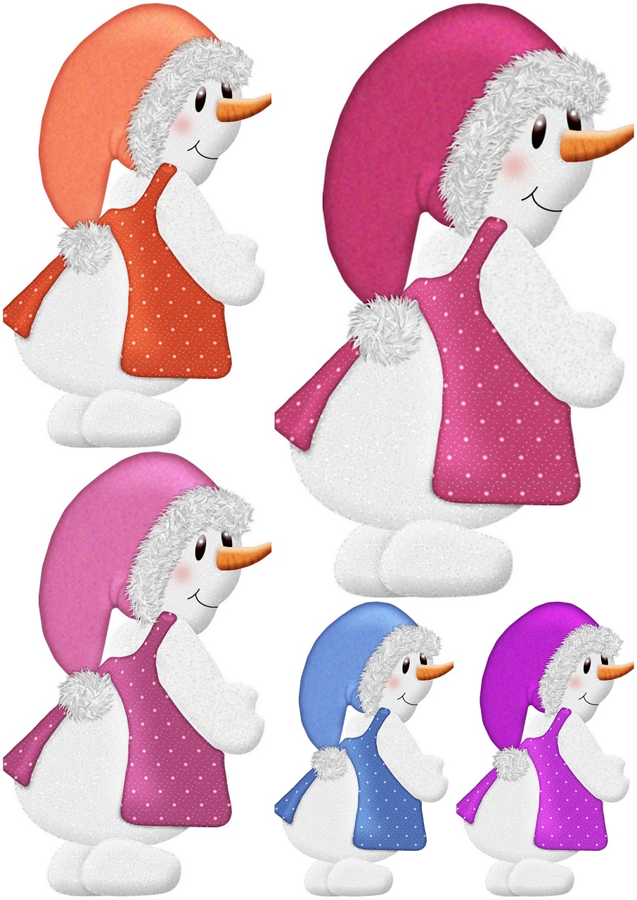 Muñecos de Nieve con Trajes de Colores. - Ideas y material gratis para ...