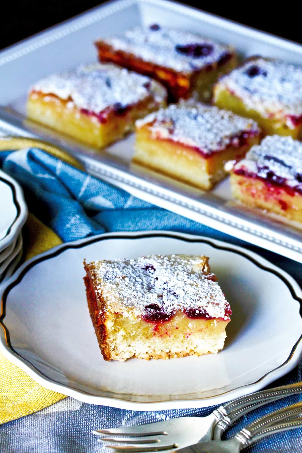 Blackberry Lemon Bars | Karen's Kitchen Stories