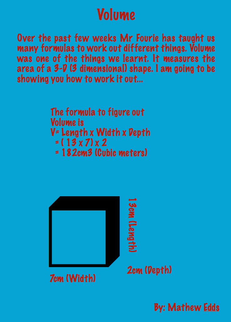 Reremoana Room 11 Volume Poster Formula To Work Out Volume reremoana-room-11-volume-poster-formula-to-work-out-volume