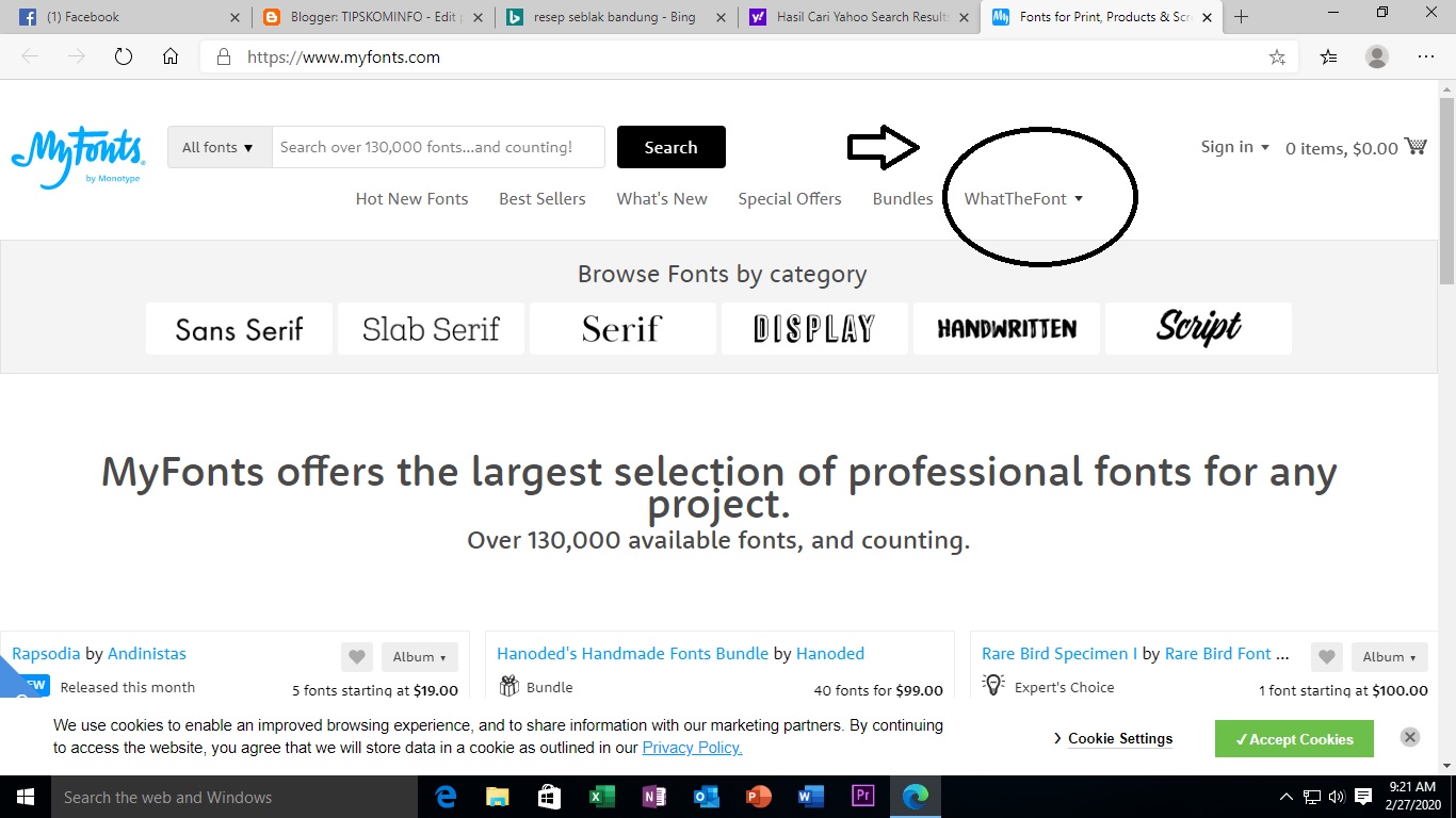 TIPSKOMINFO: Cara Mengetahui Nama Jenis Font Apa Yang Dipakai?
