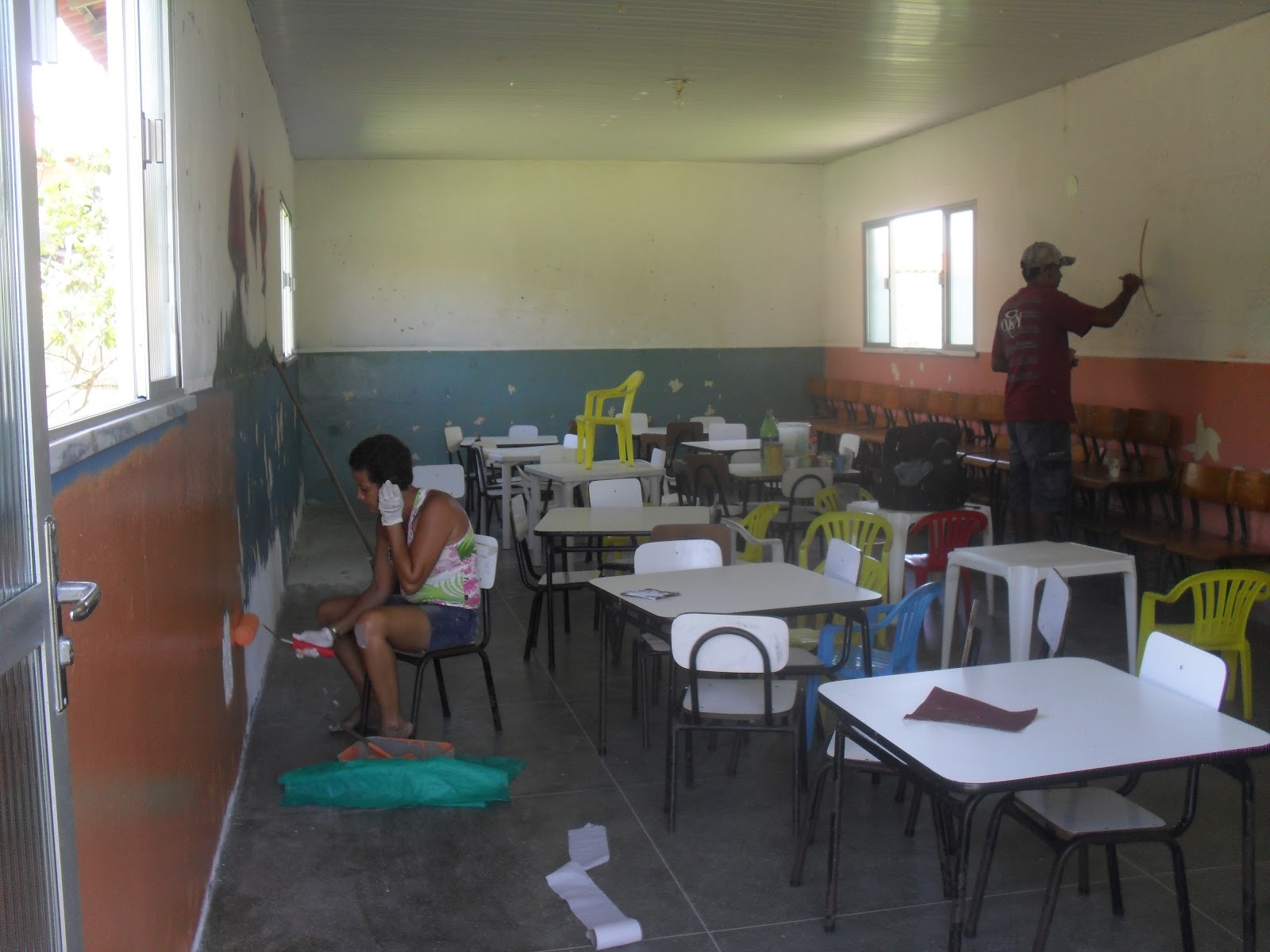 CRECHE DOM EDUARDO: REFEITÓRIO DA CRECHE - ANTES E DEPOIS