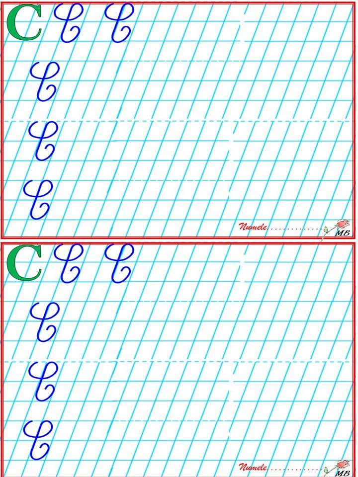 EDUCATIA CONTEAZA : SCRIEM LITERELE - CLASA I