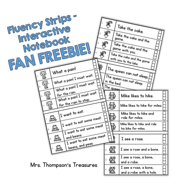 Mrs. Thompson's Treasures : Fluency Strips Fan Freebie