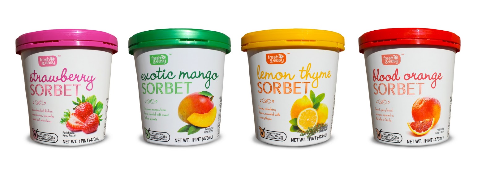 Fresh & Easy Neighborhood Market Gelato & Sorbet Range – Packaging Of ...