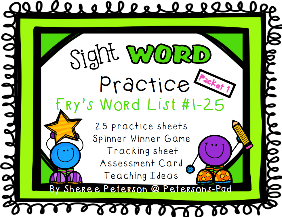 Peterson's Pad: Sight WORD Practice Packets