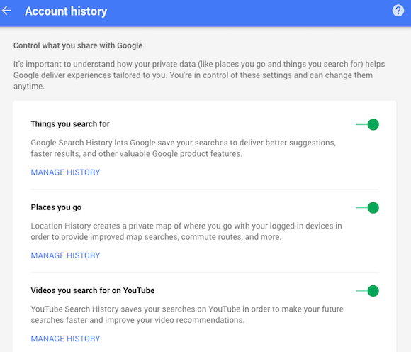 New Interface for Google Account Settings