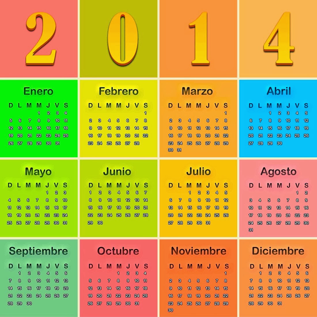 COMO ES EL ALMANAQUE 2014 - Imagui