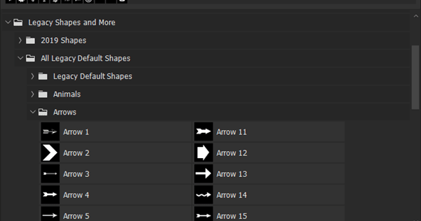 DezignEasy: How to Display Legacy Shapes Like Arrows in Photoshop 2020