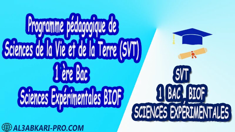 Programme pédagogique de SVT 1 ère Bac Sciences Expérimentales biof PDF