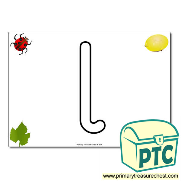 Bubble Letters Lowercase L - Formal Letter