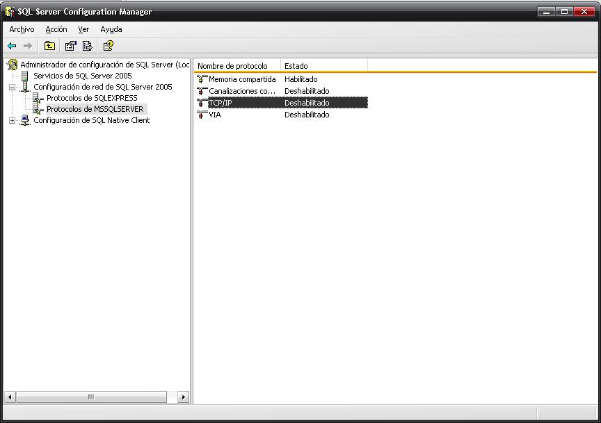 Habilitar conexiones remotas a Microsoft SQL Server 2005/2008