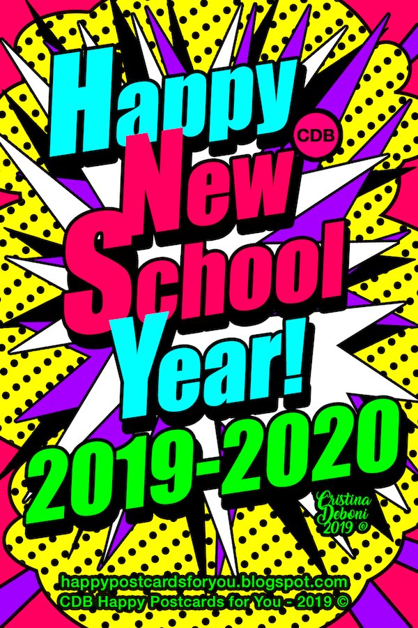 CDB Happy Postcards for You: 📚📐📙 Greeting card HAPPY NEW SCHOOL YEAR ...