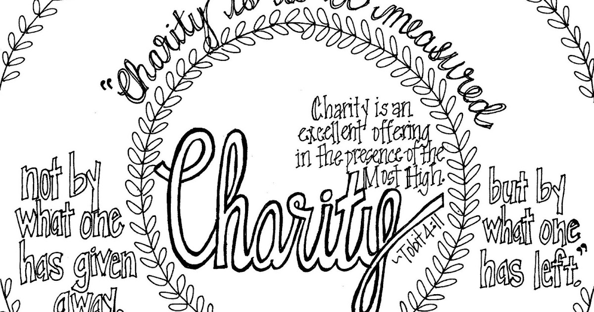 Look to Him and be Radiant: Sheen Coloring Page- Charity