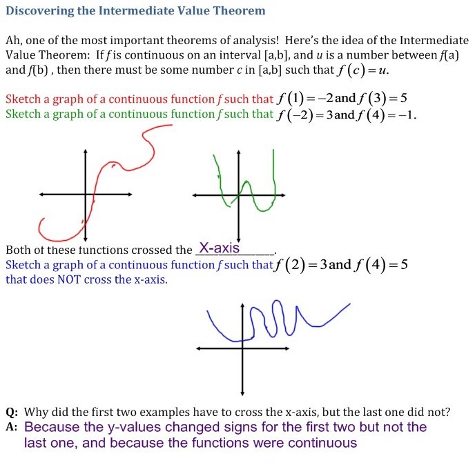 EPSILON-DELTA: Discovering the Intermediate Value Theorem