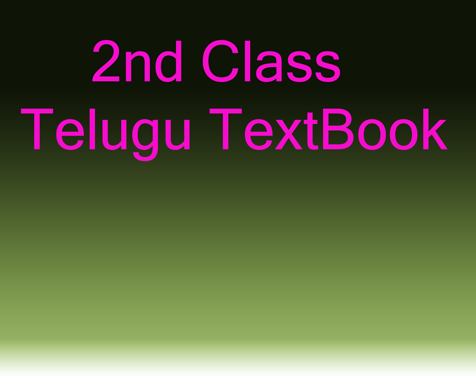 2nd class Telugu Text Book Telangana - Leading website for AP and ...