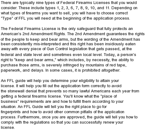 How to Get Federal Firearms License Guide: Federal Firearm License ...