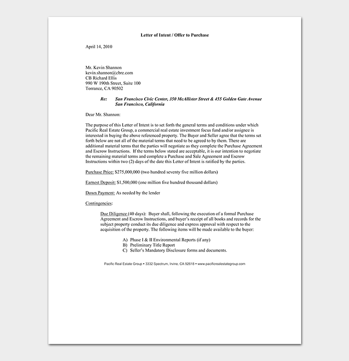 California Offer Letter Template ~ Resume Letter