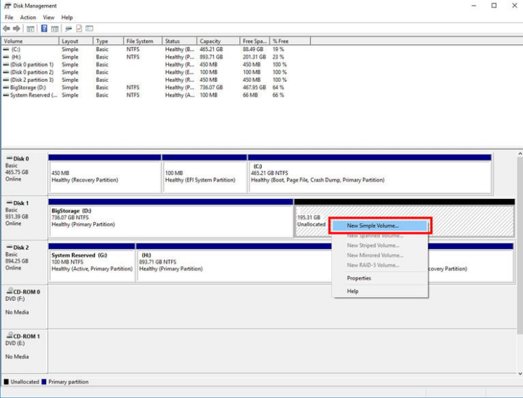 How to partition a hard drive in windows 10