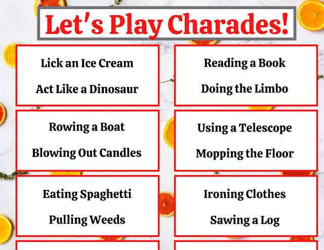 How to Play Easy Charades with Children {+ FREE Printable Clue Sheets}