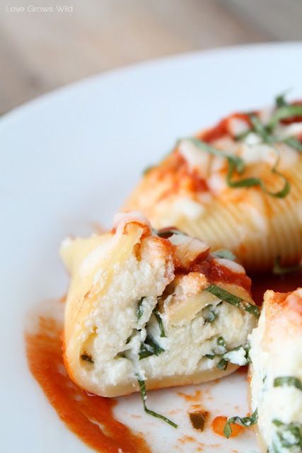 Three Cheese Stuffed Shells - Healthy Food Diet Family