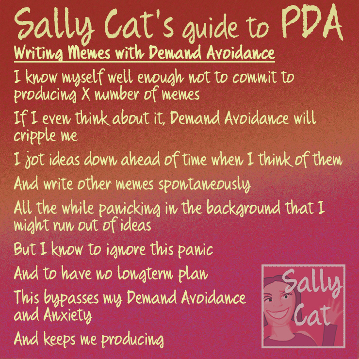 Sally Cat PDA: Memes About Demand Avoidance