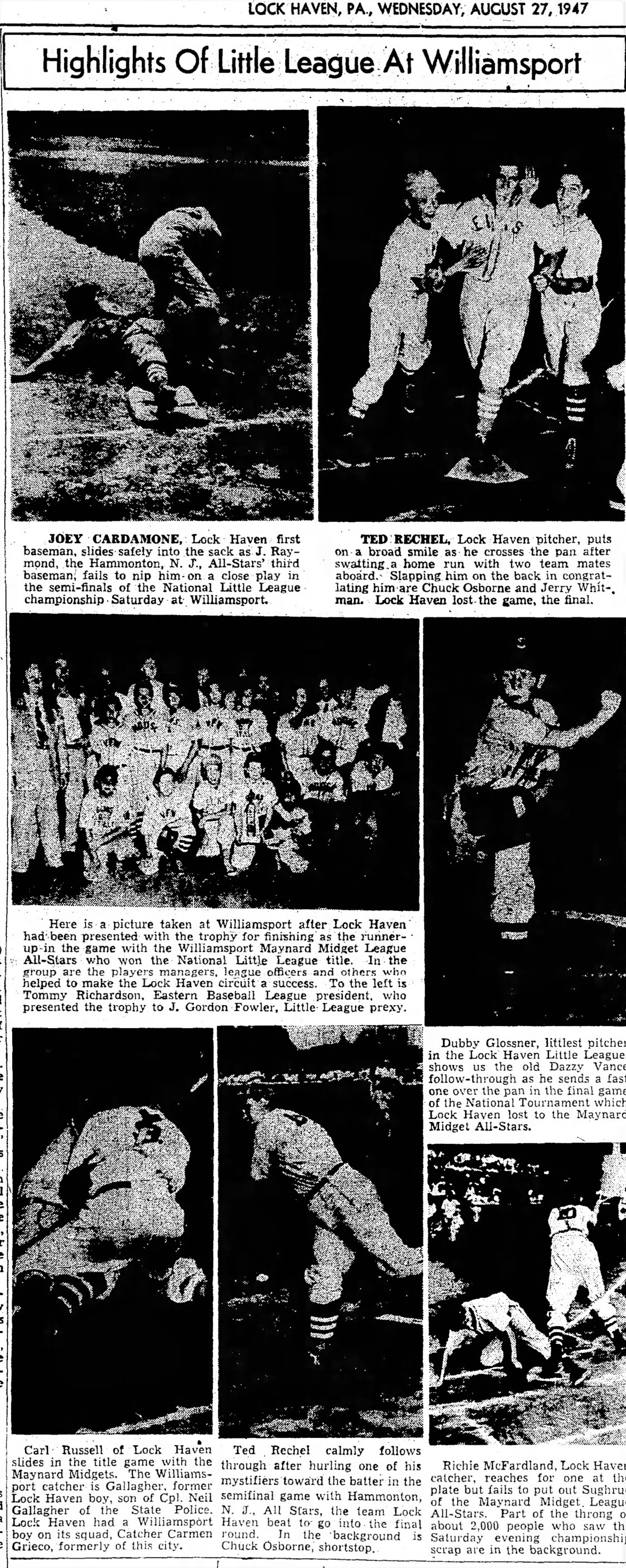 Valley Girl Views: The First Little League World Series, Williamsport 1947