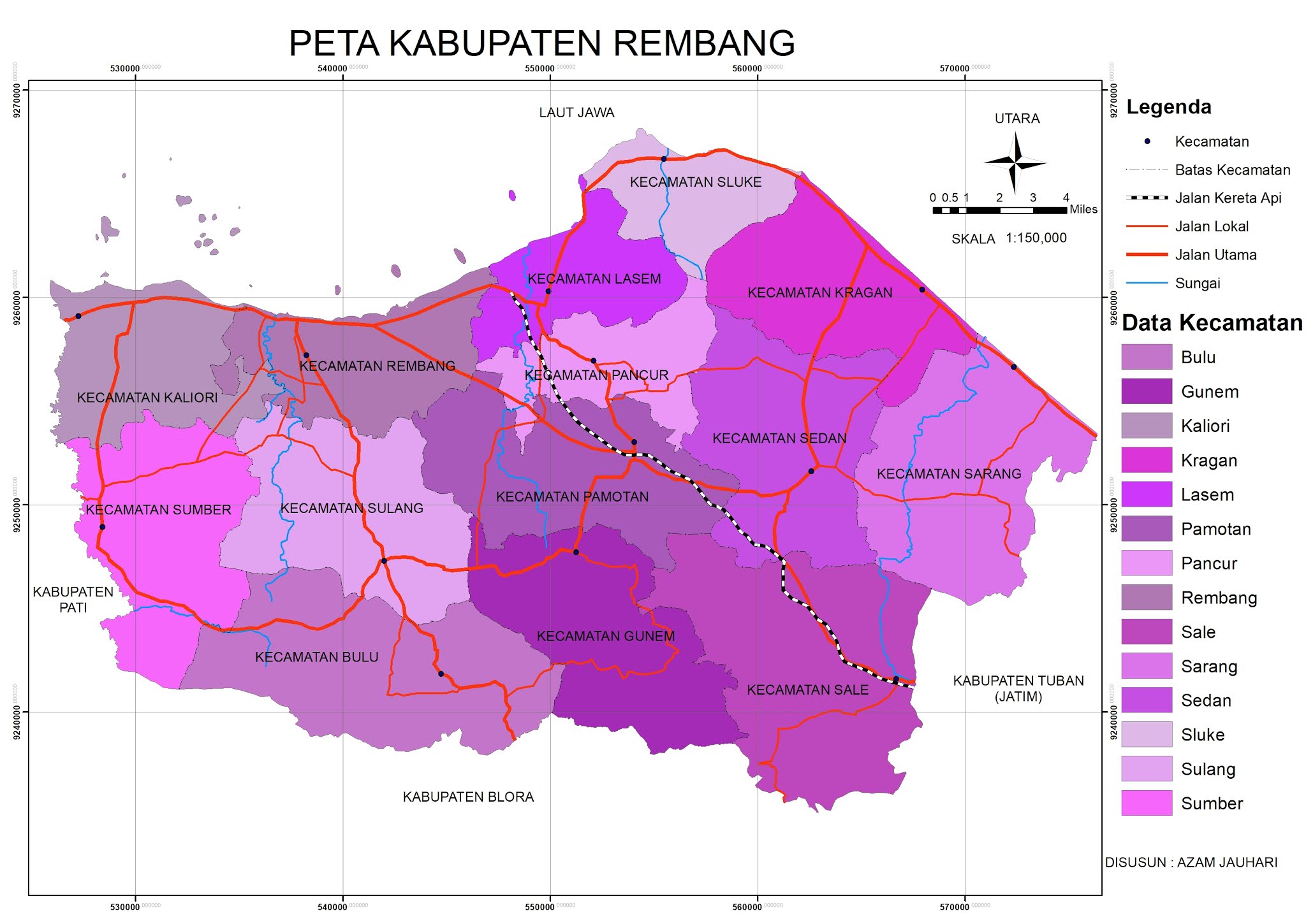 PETA KABUPATEN REMBANG