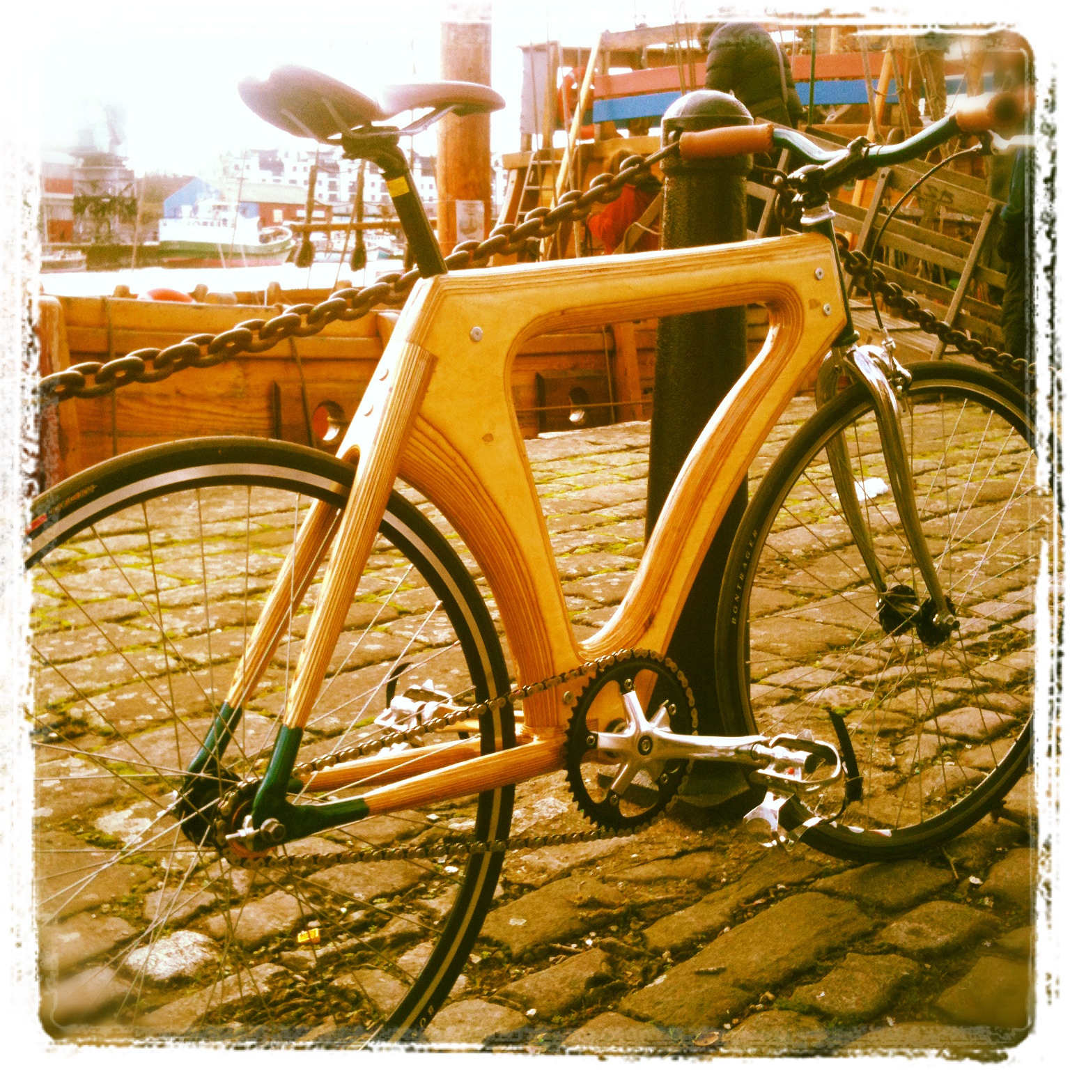 Building a wooden bike.