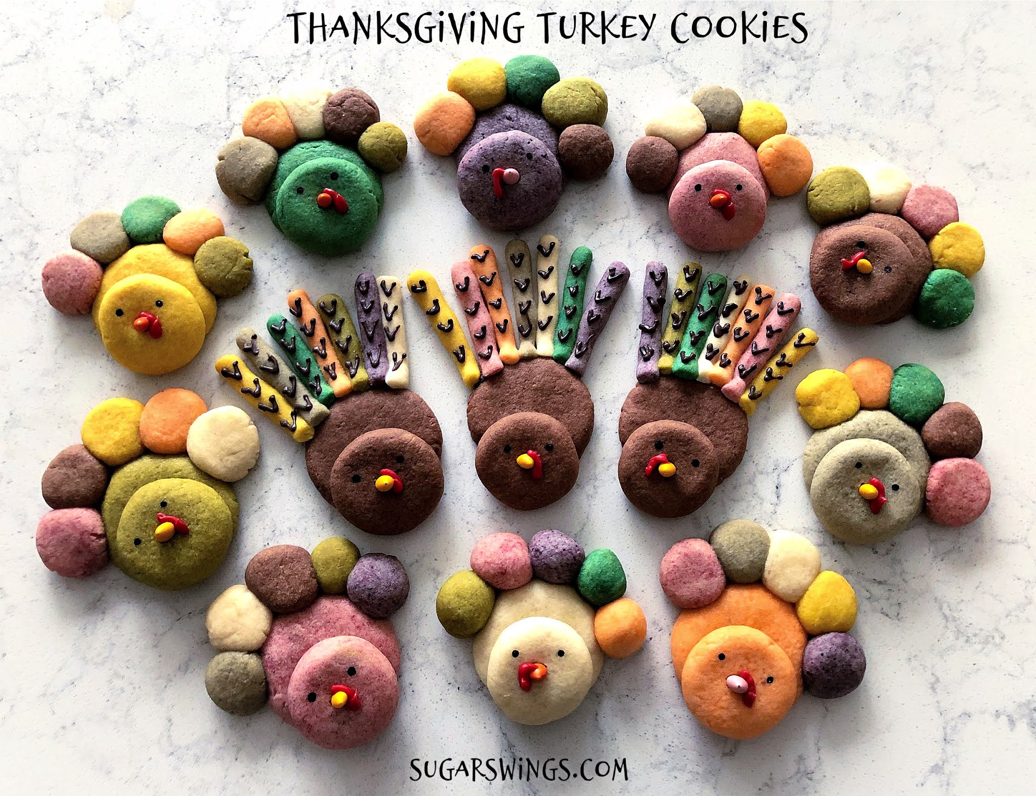 Sugar Swings! Serve Some: Kawaii Turkey Sugar Cookies for Thanksgiving