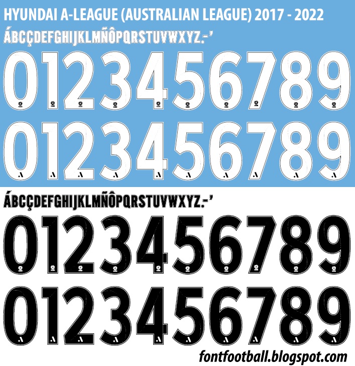 FONT FOOTBALL: Font Vector Hyundai A-League (Australian League) 2017 ...