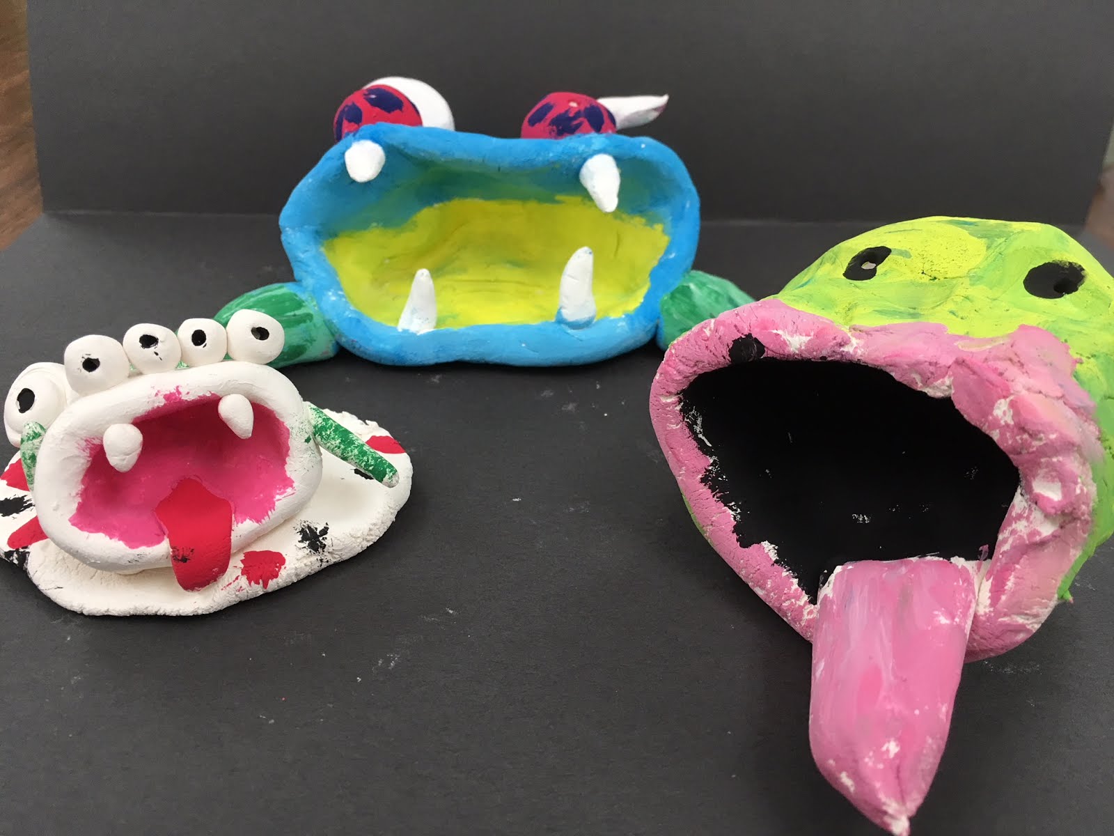 Westside Elementary Art: The clay monster.