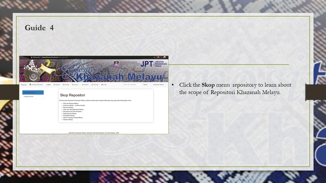 Discover our eResources Khazanah Melayu Repository - Perpustakaan UiTM