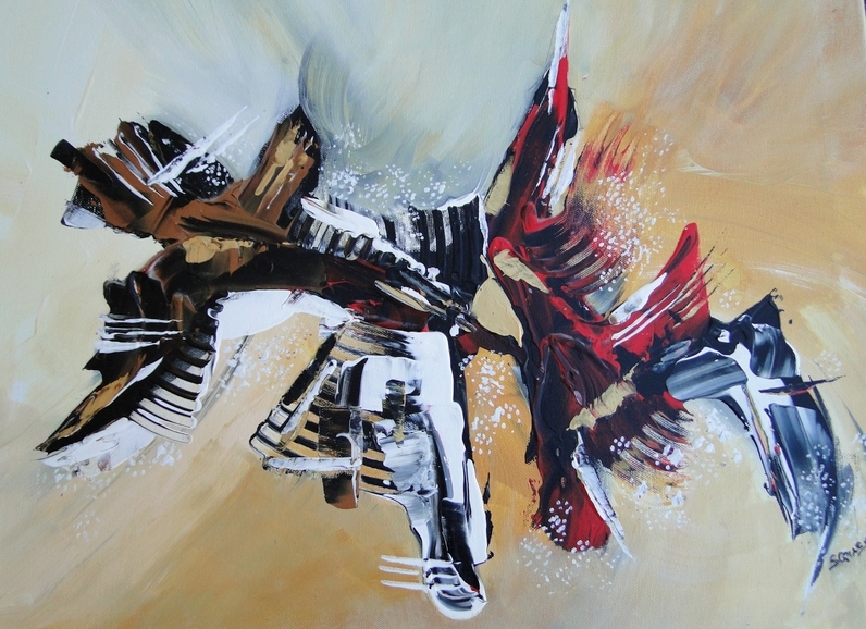 Idées de Papillon: Peinture abstraite contemporaine, tableau intitulé l ...