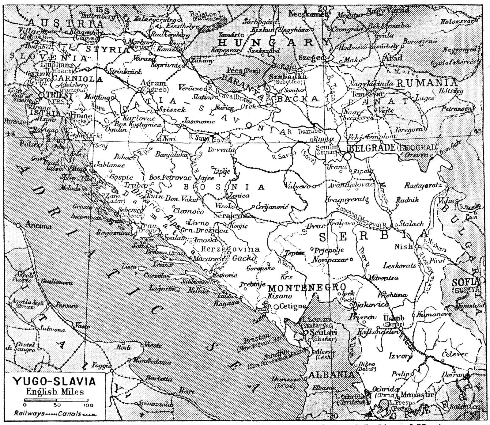 Horror on the Orient Express: Yugoslavia Map