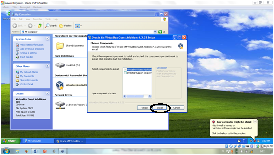 rumah ilmu: CARA SHARING DATA WINDOWS XP DI DALAM VIRTUALBOX