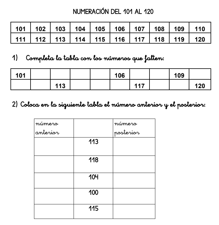 Mi Colegio Civitas: TVA - Mates del 100 al 200