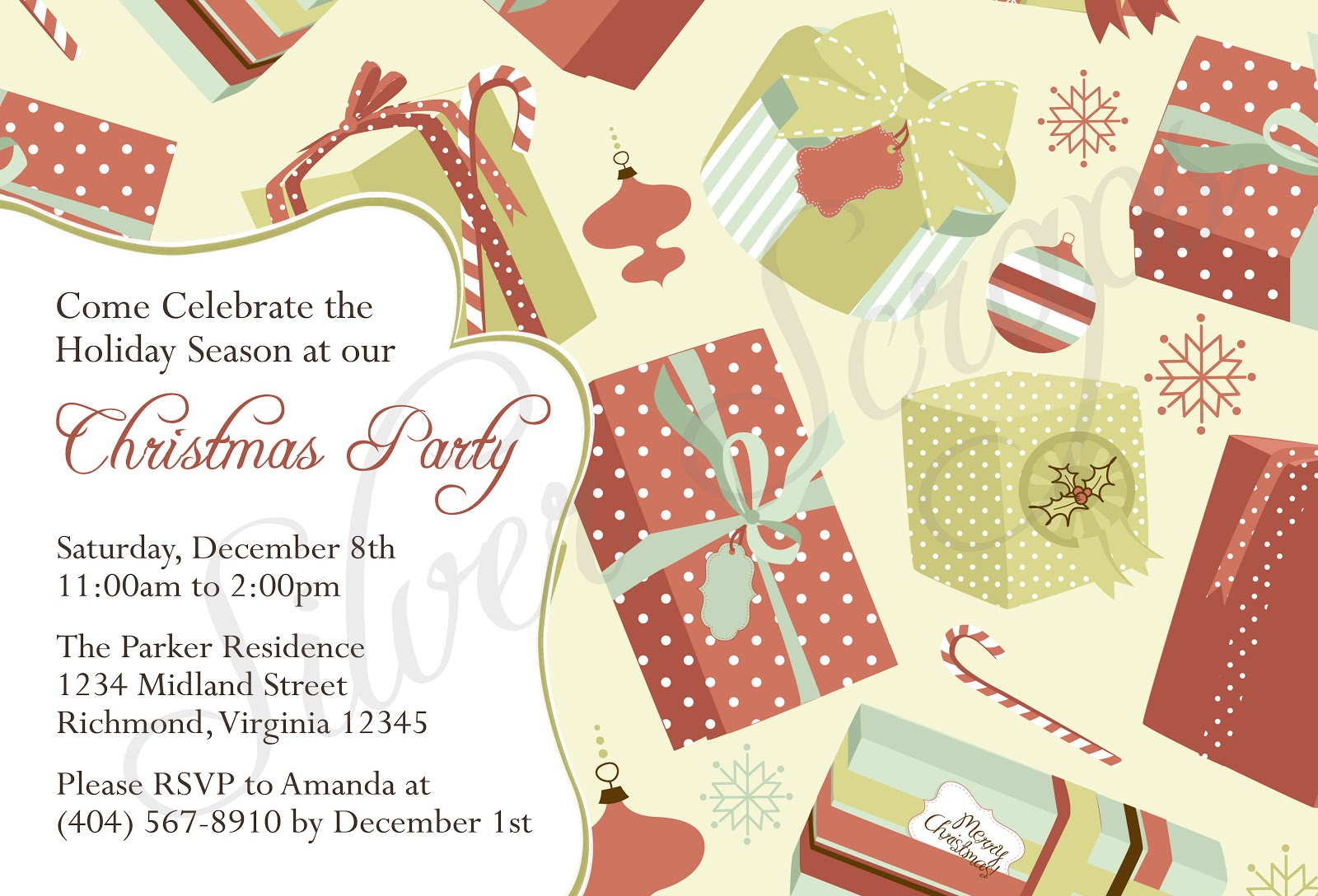Finding Beauty in Life: Christmas and Holiday Party Invitations